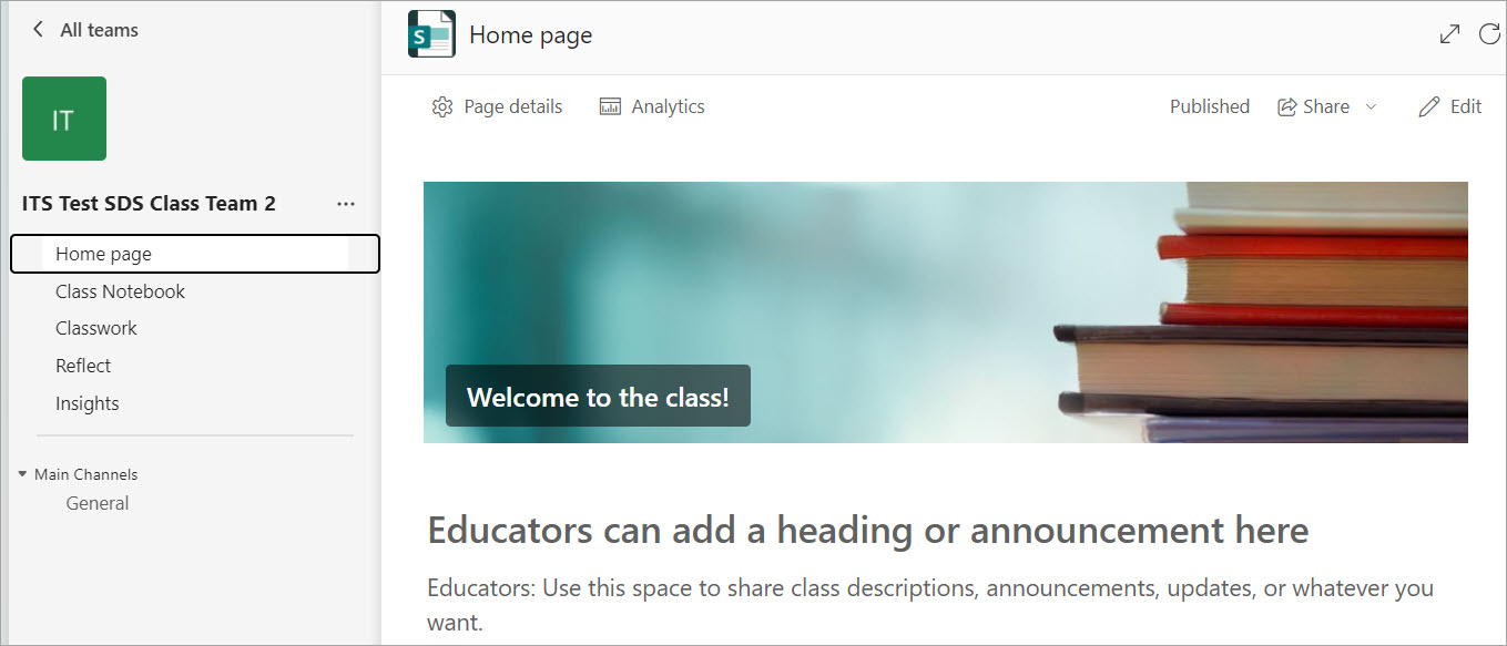 Homepage channel in course team (Original) - eLearning - University of Queensland